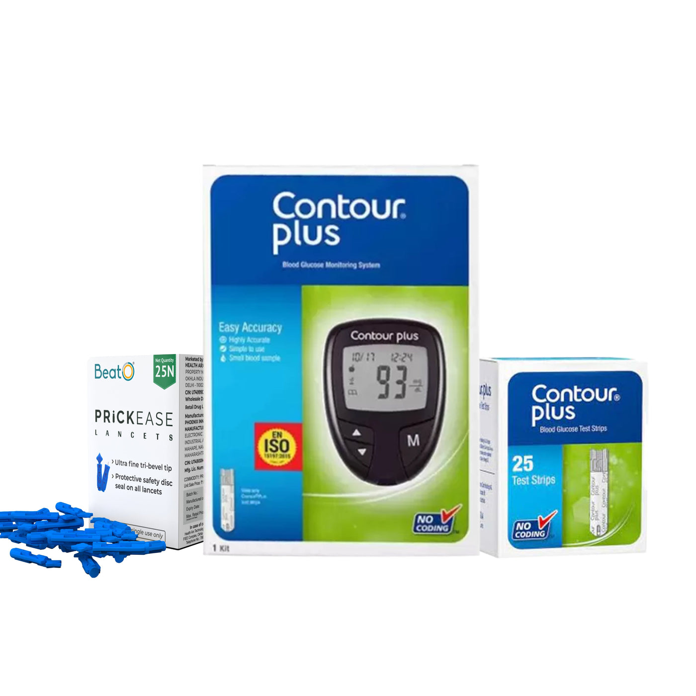 Shop ContourPlus Blood Glucose Monitoring System with 25 Test Strips ...