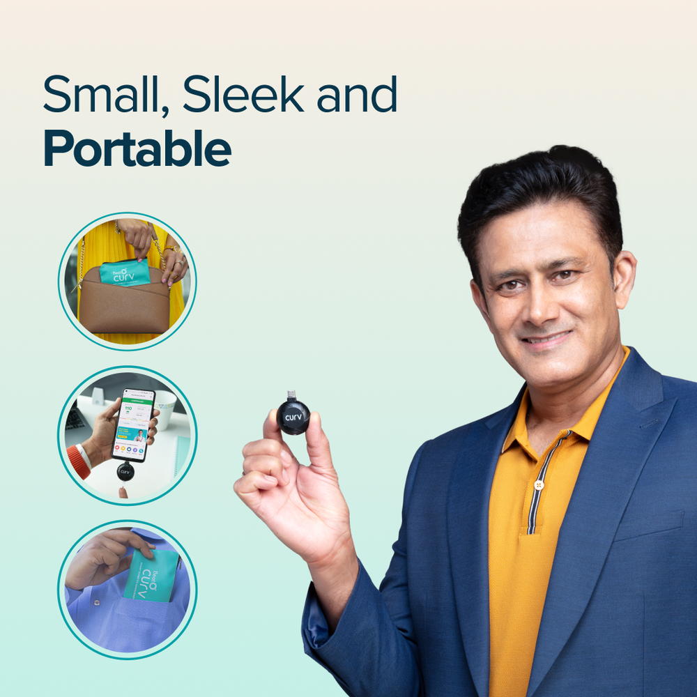 Buy BeatO CURV Glucometer With Strips & Lancets Type-C USB Connector ...