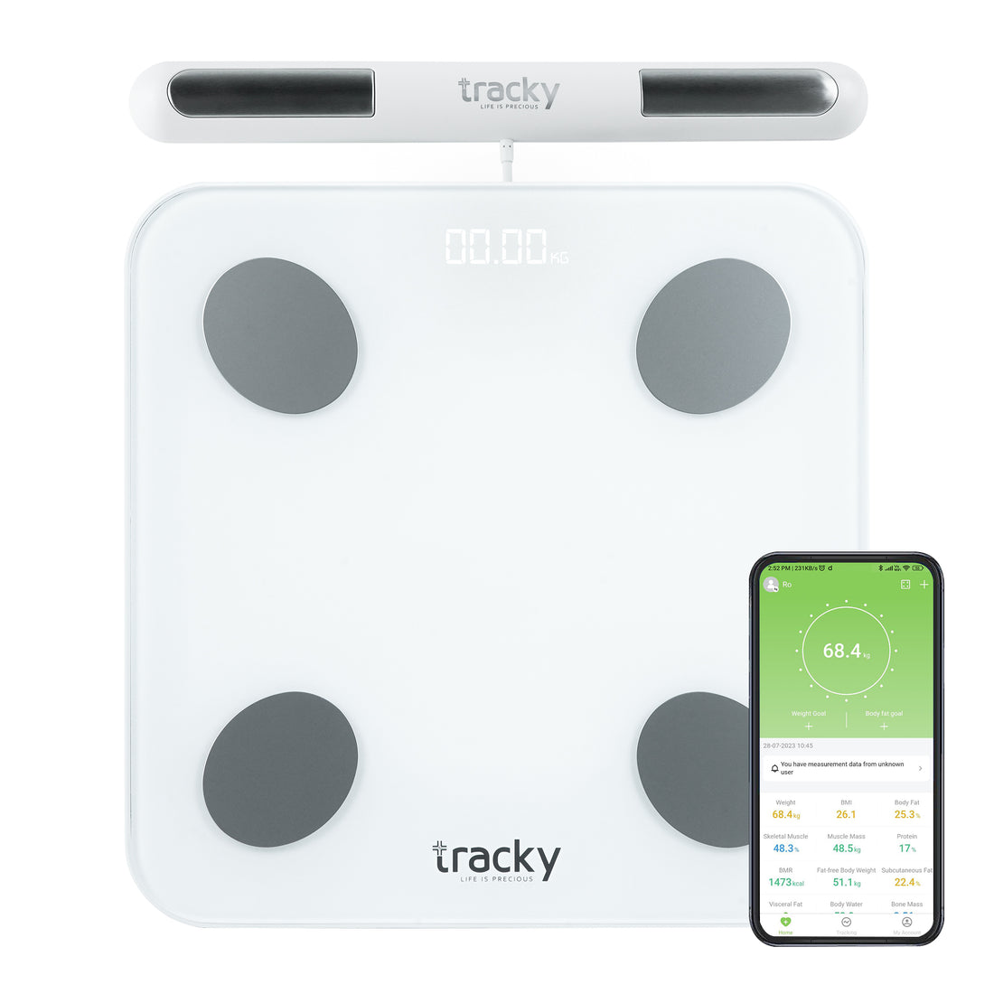 Tracky Advance Body Composition Scale with 8 Electrodes